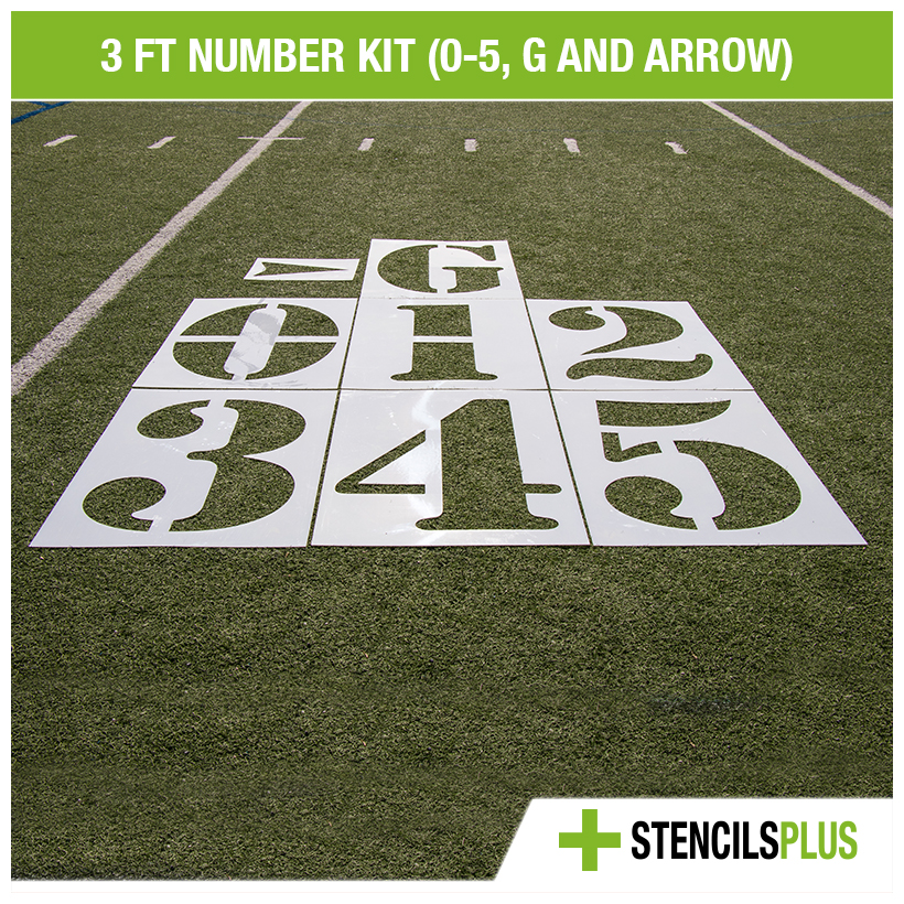 Football Field Number Stencils