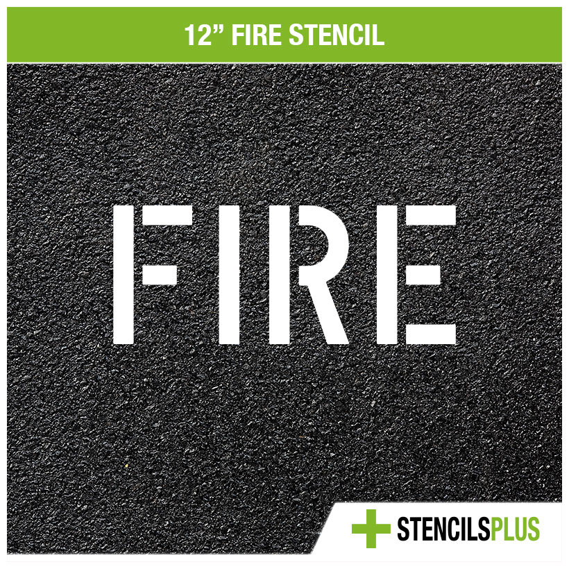 12 inch FIRE stencil | Fire Lane Stencil | Parking Lot Stencil ...
