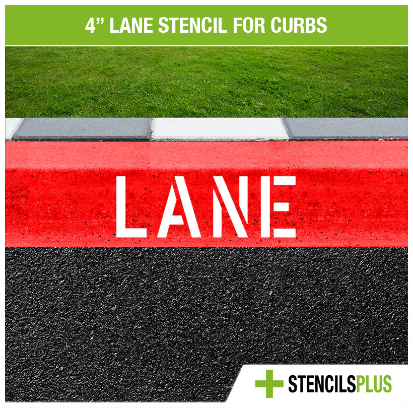 4 inch Lane Stencil | Parking Lot Stencil | Fire Lane Stencil ...