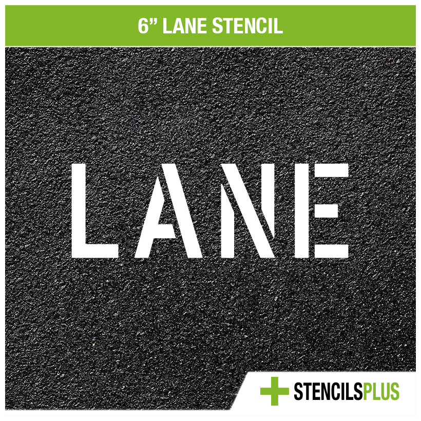 4 inch FIRE LANE NO PARKING Stencil | Parking Lot Stencil