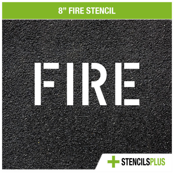 FIRE stencil | Fire Lane Stencil | Parking Lot Stencil - StencilsPlus